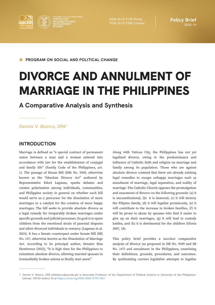 New Publication: Blanco, Divorce and Annulment of Marriage in the ...